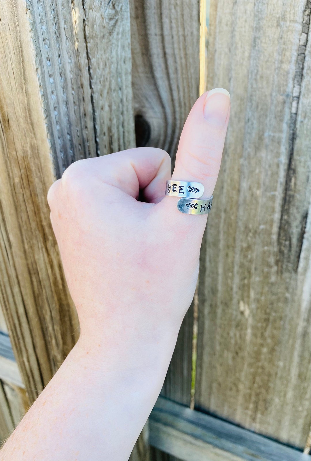 Wrap Ring Stamped Handmade Yee Haw Western Gift Cowgirl - Etsy
