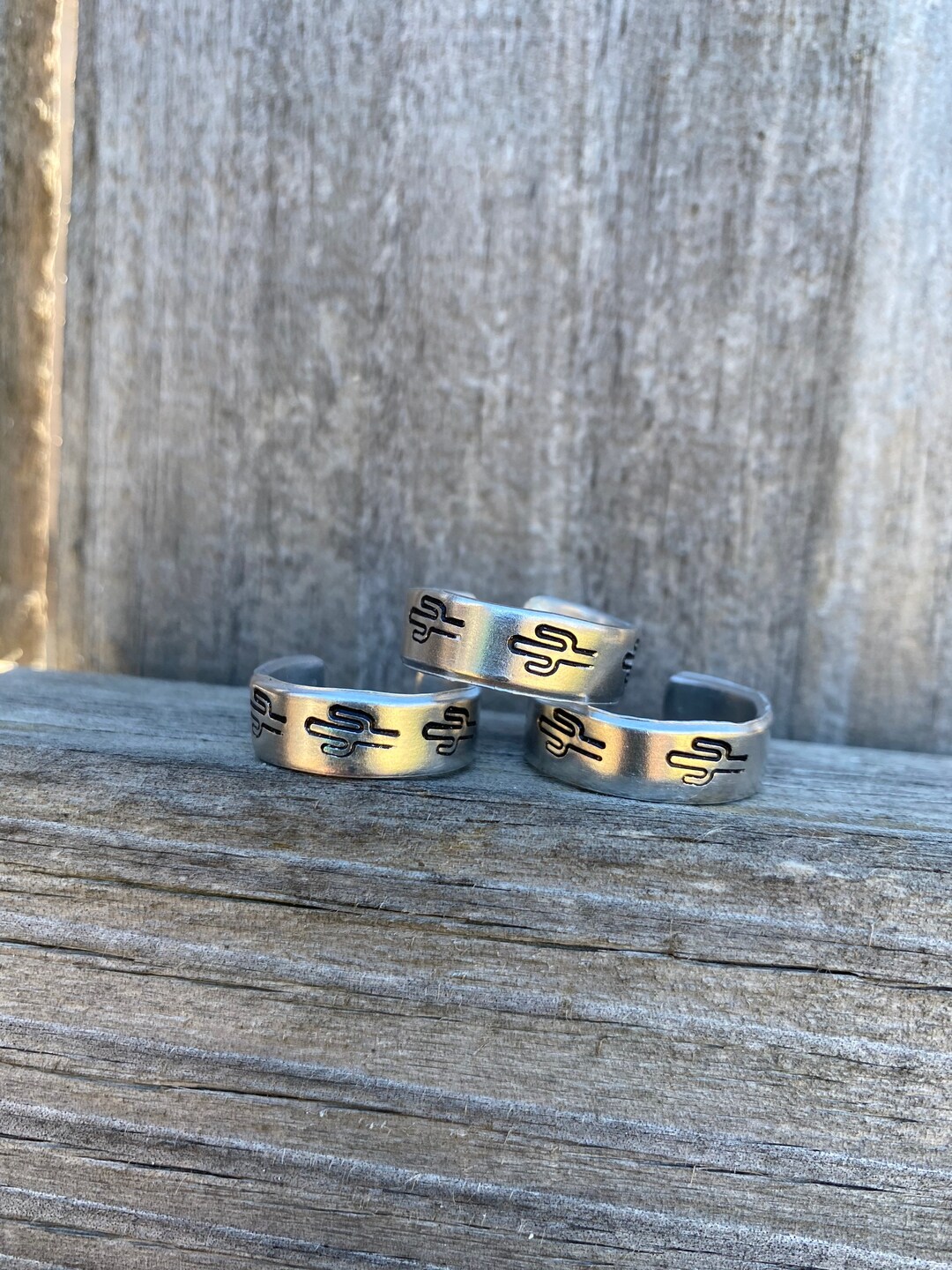 Cactus Ring, Western, Stackable, Stamped, Boho, Southwest, Cowgirl ...