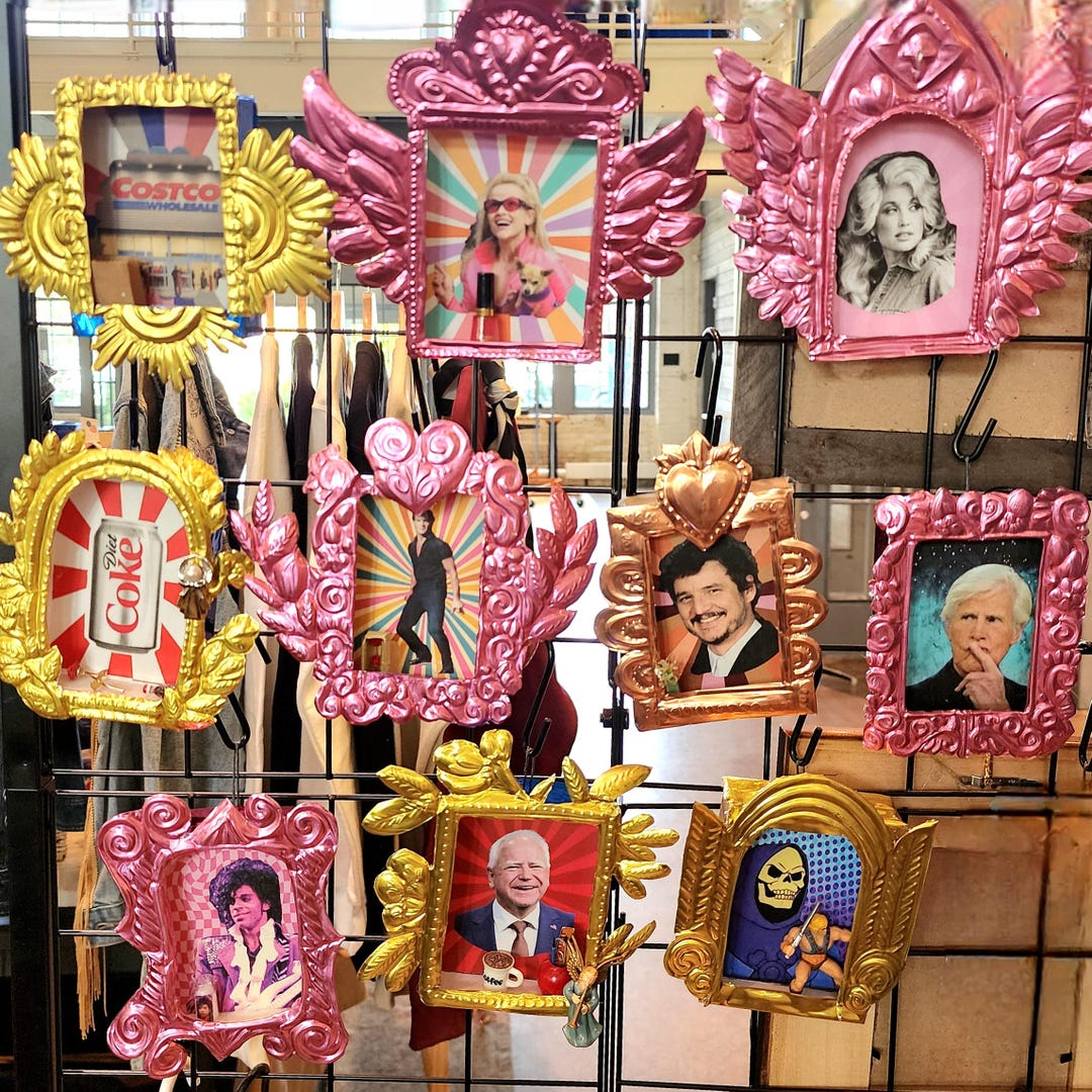 Handmade Tin Art Prayer Box, Fun Kitschy Shrine With Mini Offering, Pay ...