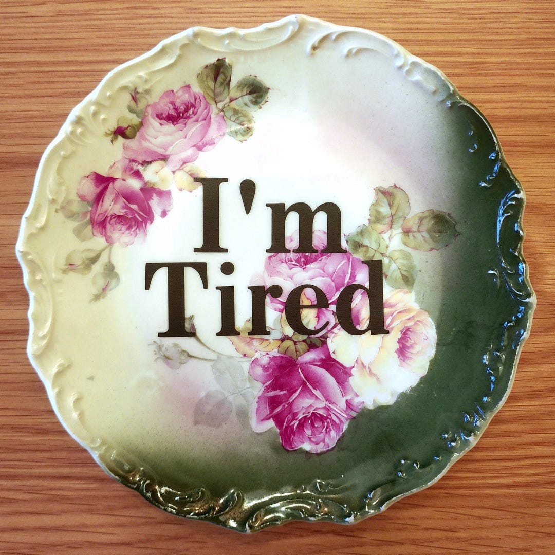 Vintage Upcycled Dishes Relatable Mom Gift Upcycled Plate With Funny ...