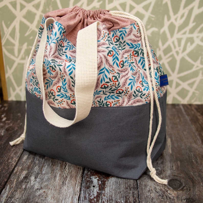 Sewing Pattern: Rho Drawstring Project Bag - Etsy