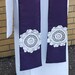 Purple Clergy Stole With Textured Wool Knitting, Advent Stole, Lenten ...