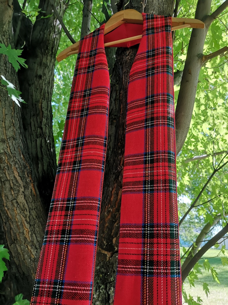 Red Tartan Clergy Stole Pentecost Stole Scottish Stole - Etsy