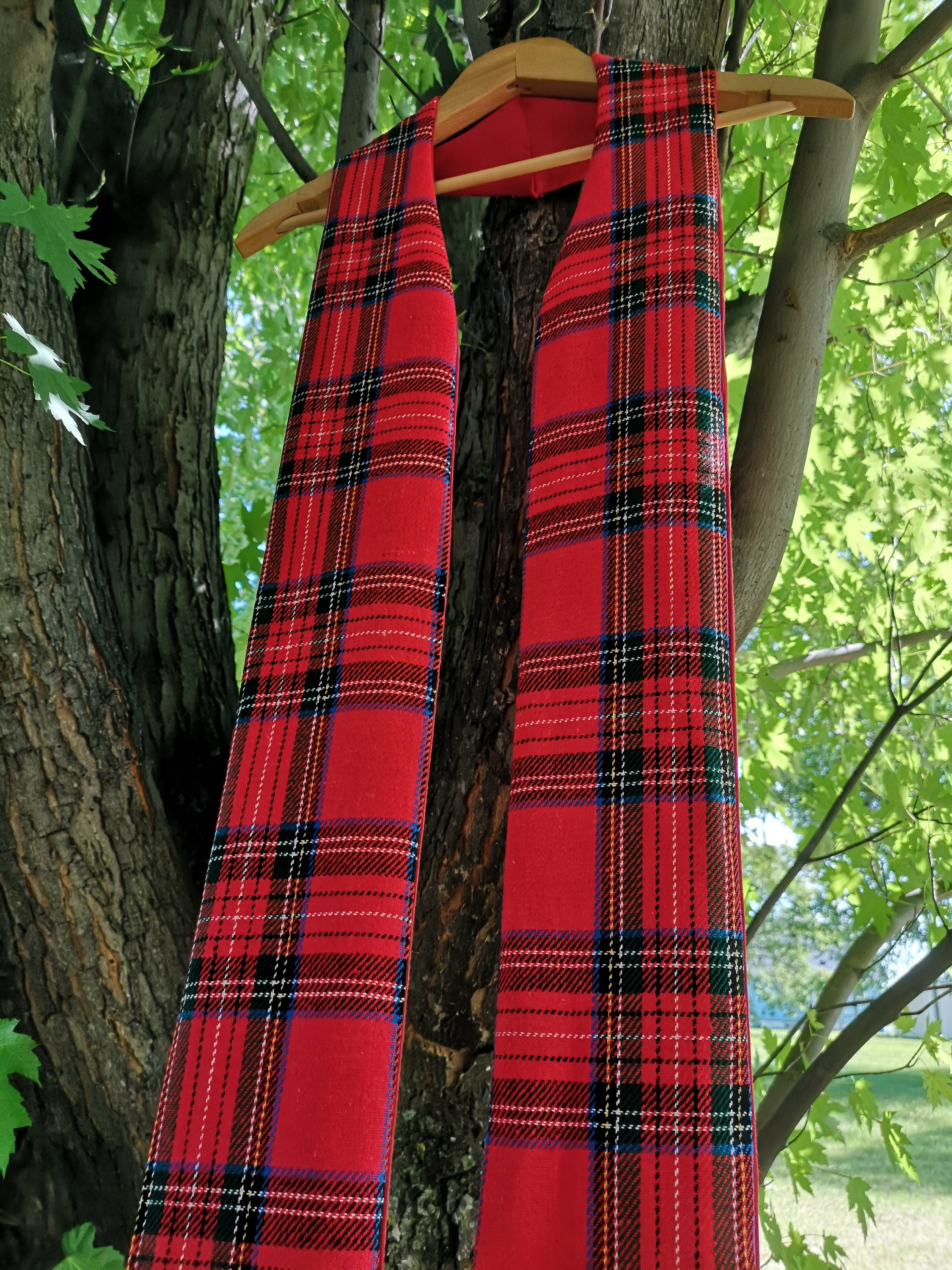 Red Tartan Clergy Stole Pentecost Stole Scottish Stole - Etsy