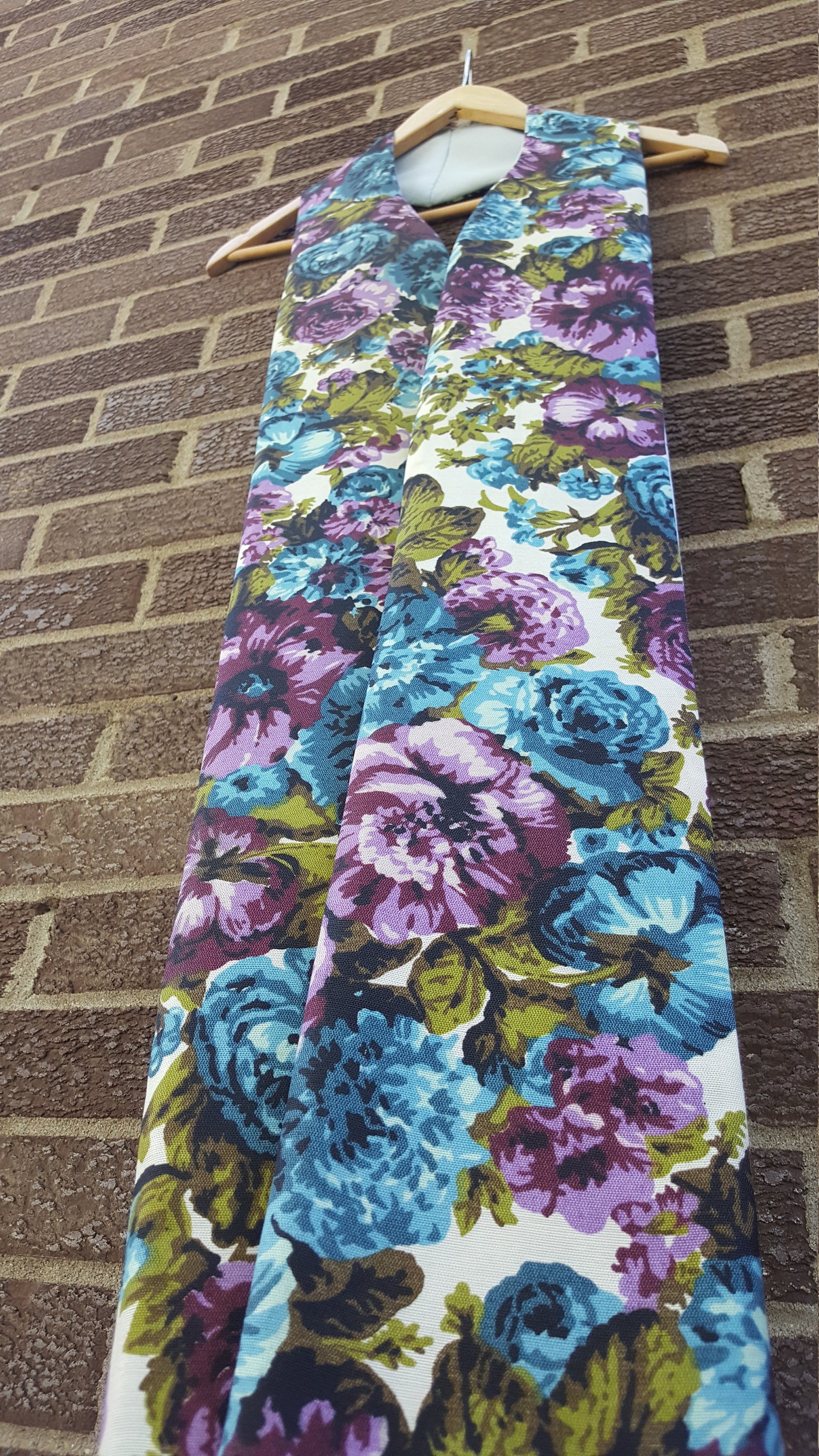 Purple Clergy Stole, Clergy Flower Stole, Stole for Pastor, Upcycled ...