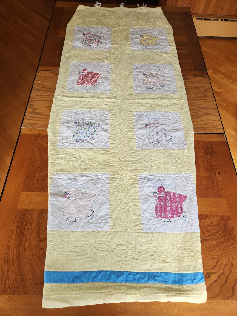 Vintage Yellow Quilt Burial Shroud, Hand-quilted Upcycled Funeral ...