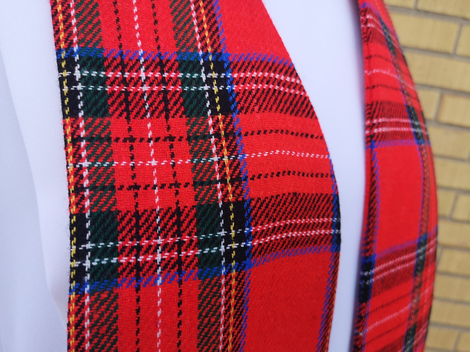 Red Tartan Clergy Stole, Pentecost Stole, Scottish Stole, Irish Clergy ...