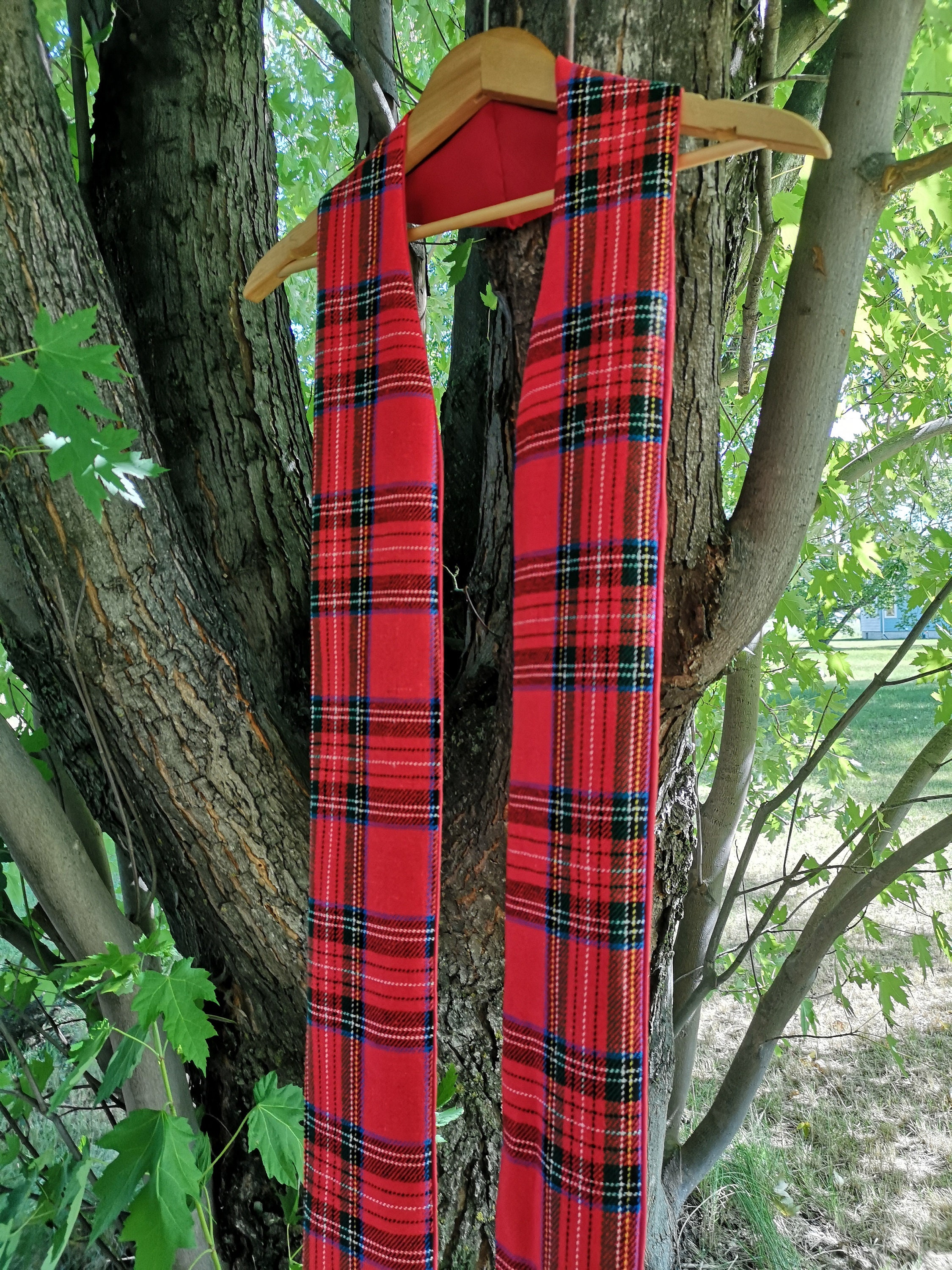 Red Tartan Clergy Stole Pentecost Stole Scottish Stole - Etsy