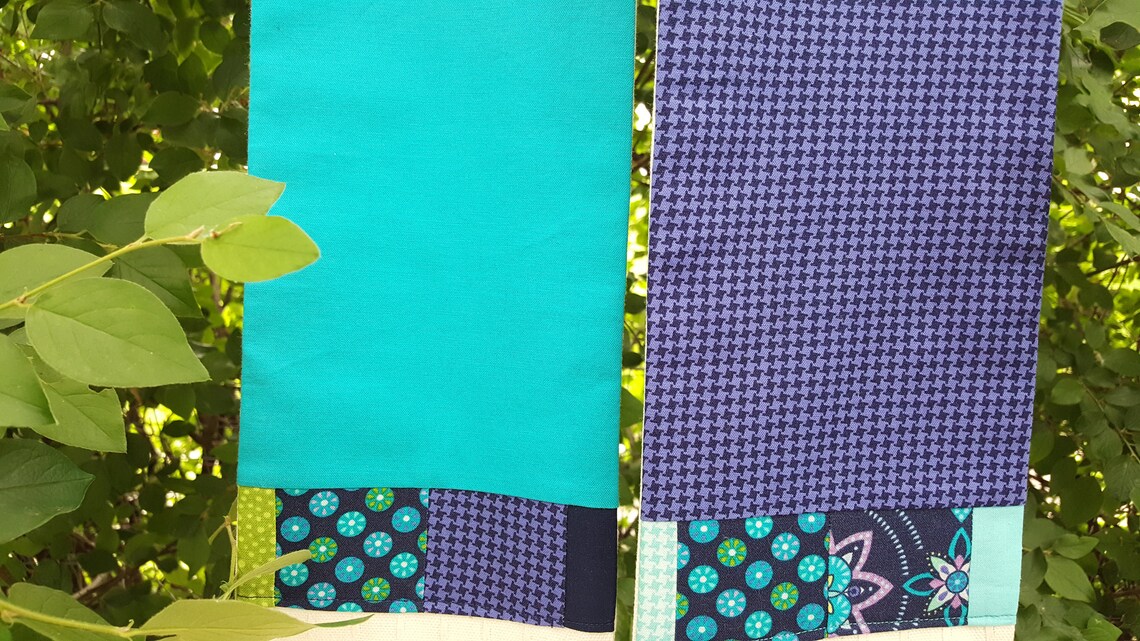 Quilted Modern White Clergy Stole With Pieced Teal and Purple - Etsy