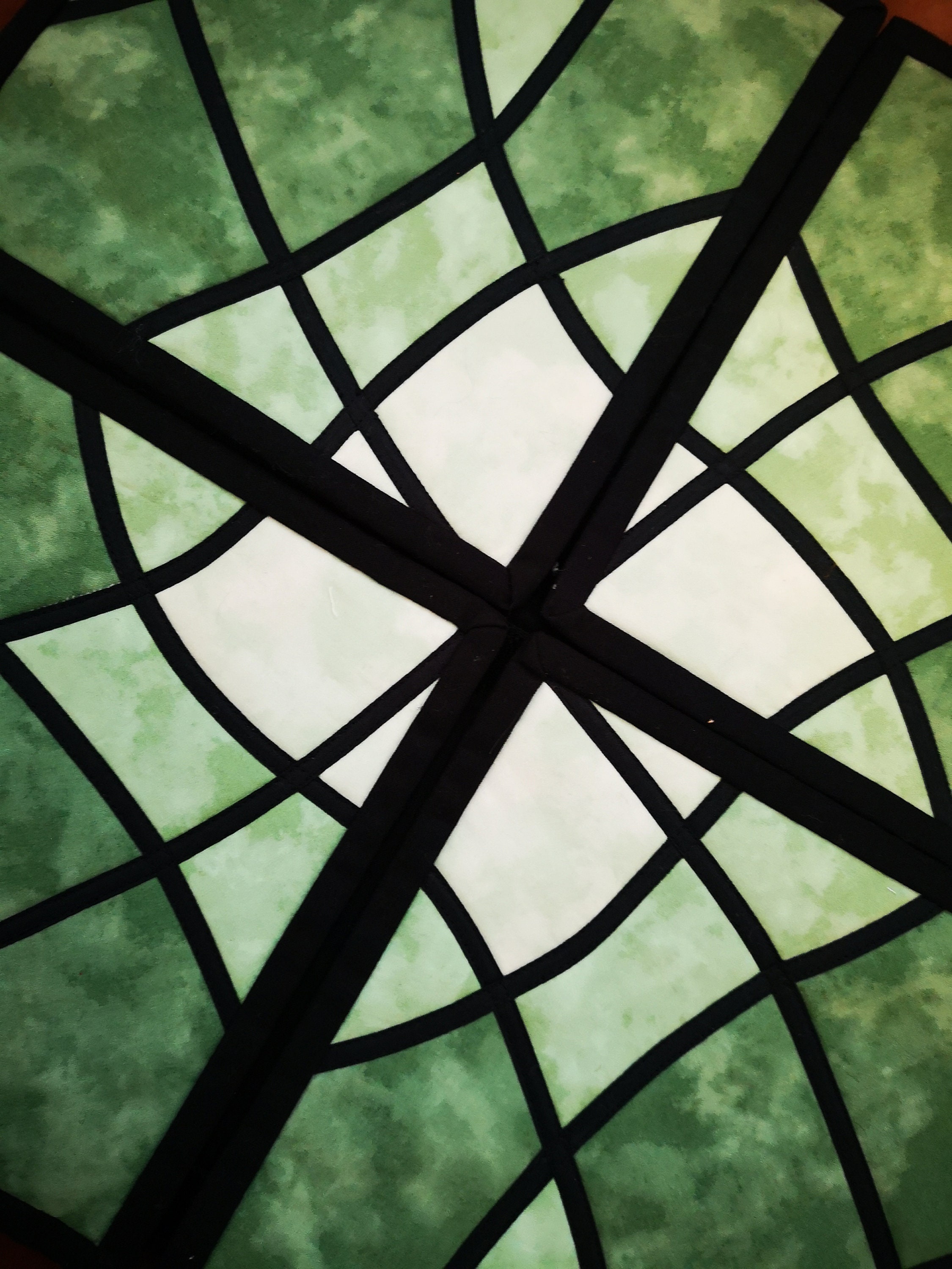 Cloth Stain Glass Green Church Banner, Religious Sign, Christian Wall ...