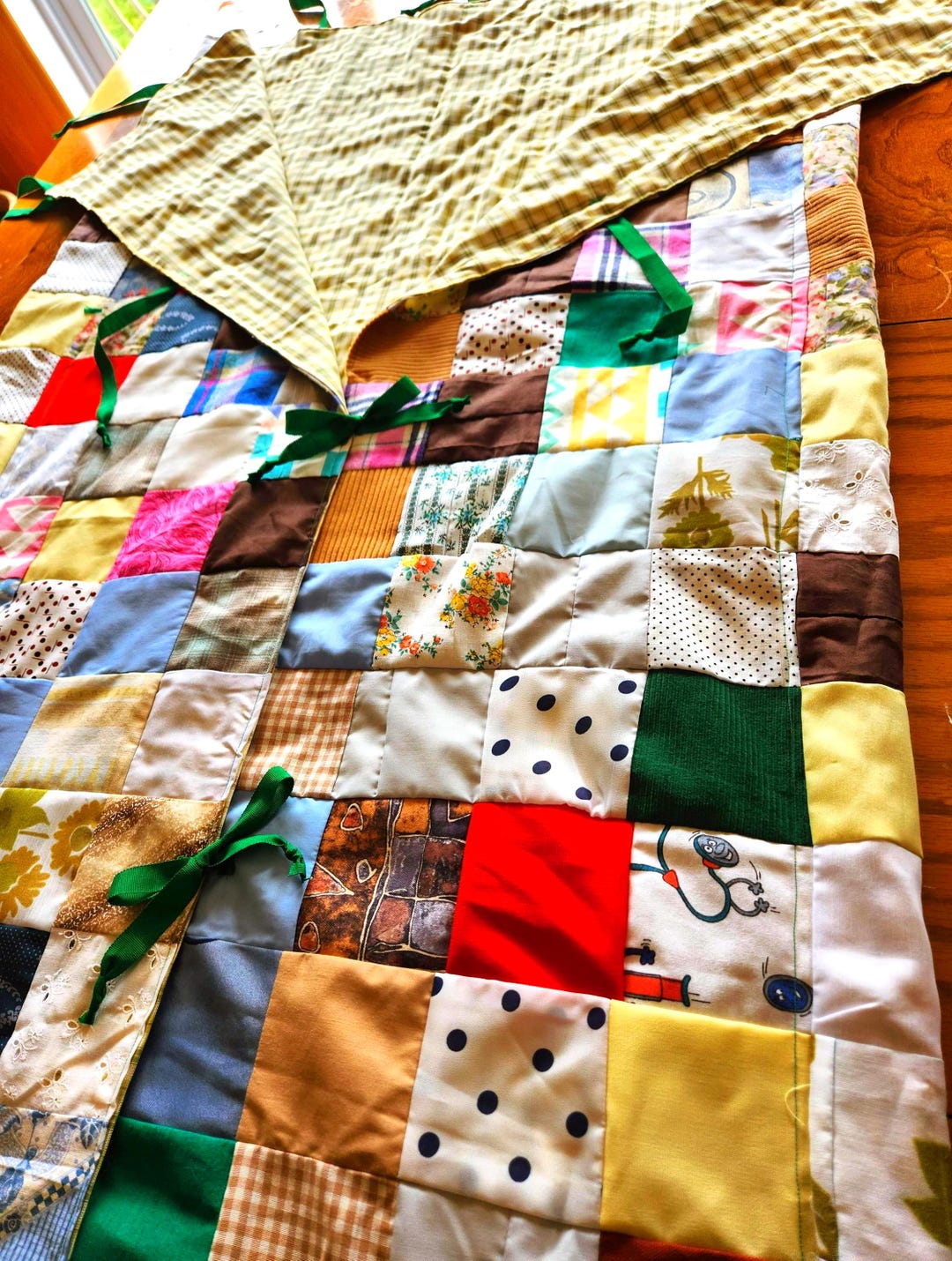 Vintage Patchwork Quilt Burial Shroud: Extra Long Funeral Shroud With ...