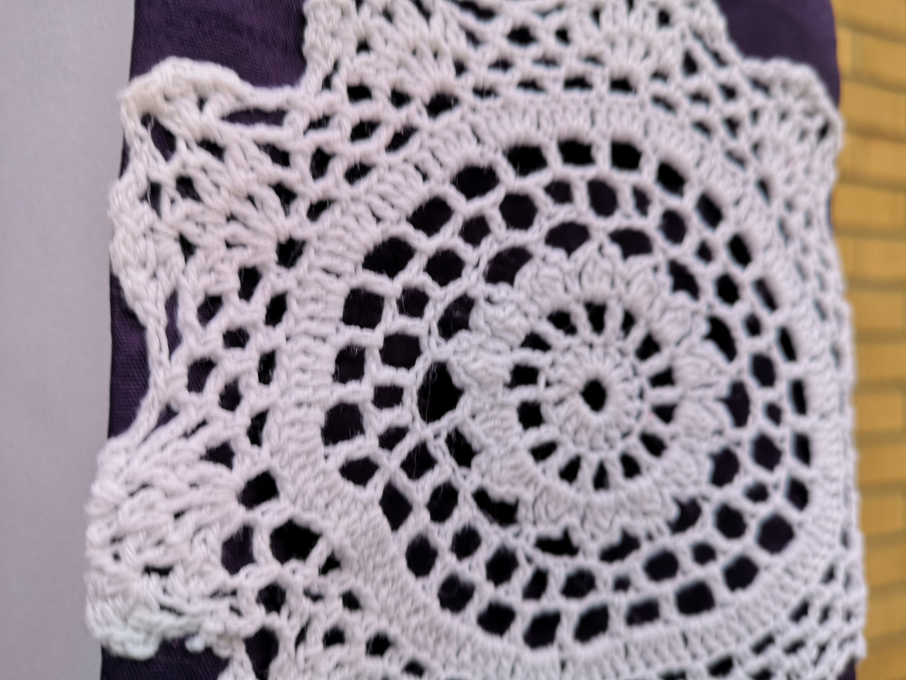 Pretty Purple Clergy Stole With Vintage Crocheted Lace for Priest or ...