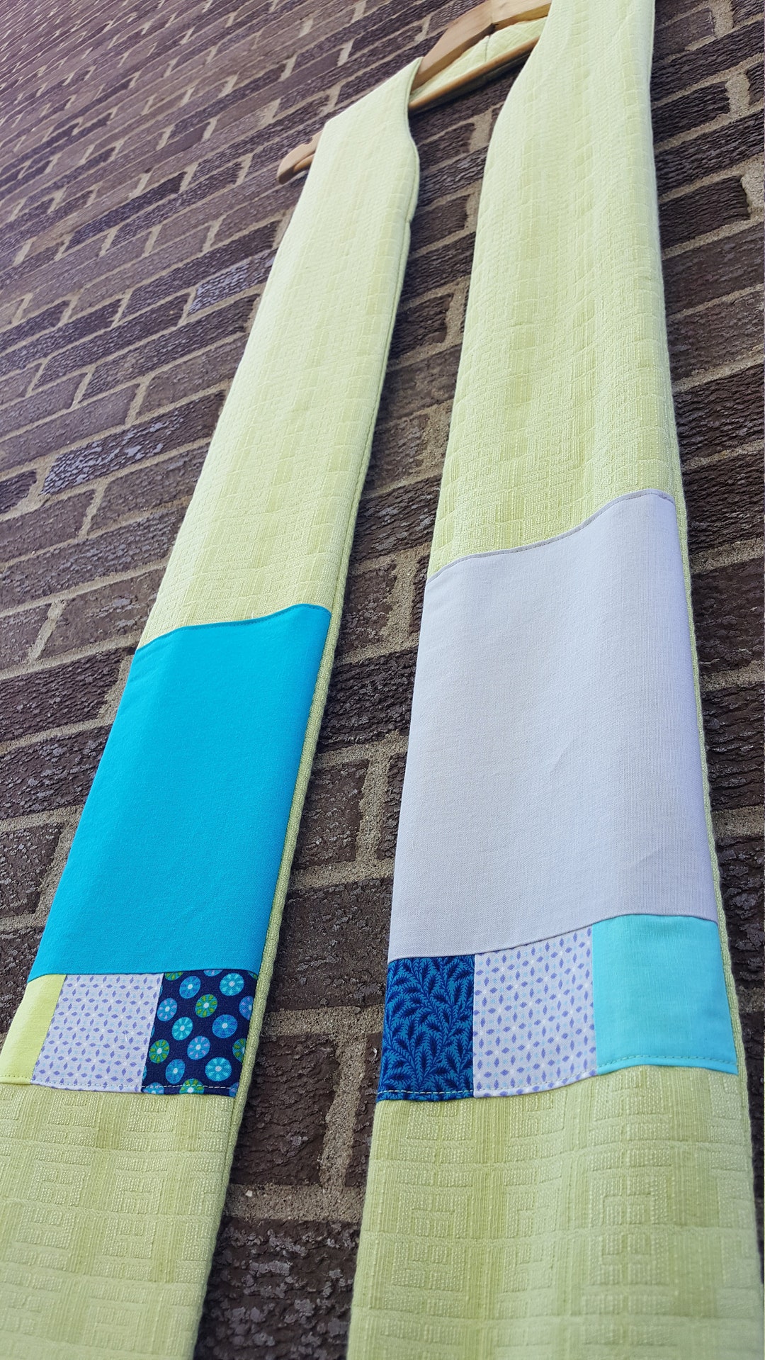 Green Clergy Stole, Clergy Stole for Ordinary Time; Quilted Stole; Lime ...