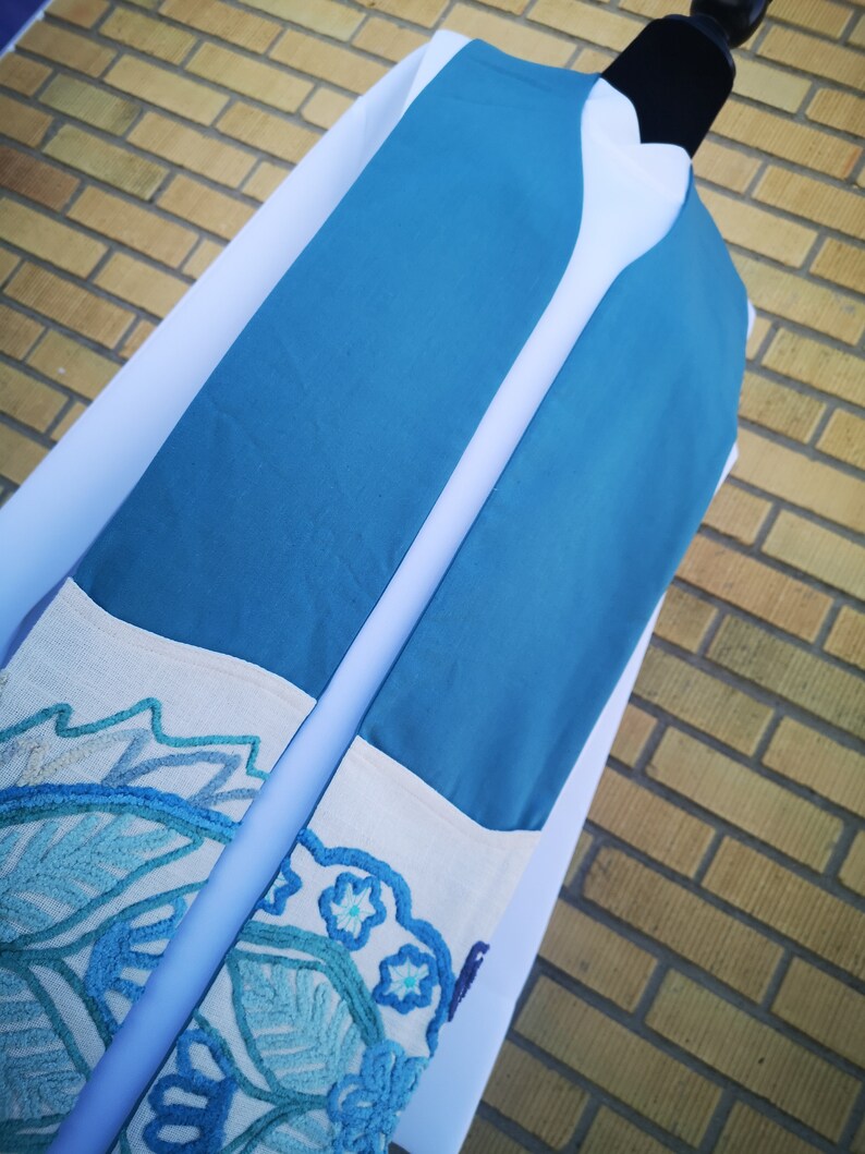 Teal Green Clergy Stole With Modern Teal, Blue and Green Design for ...