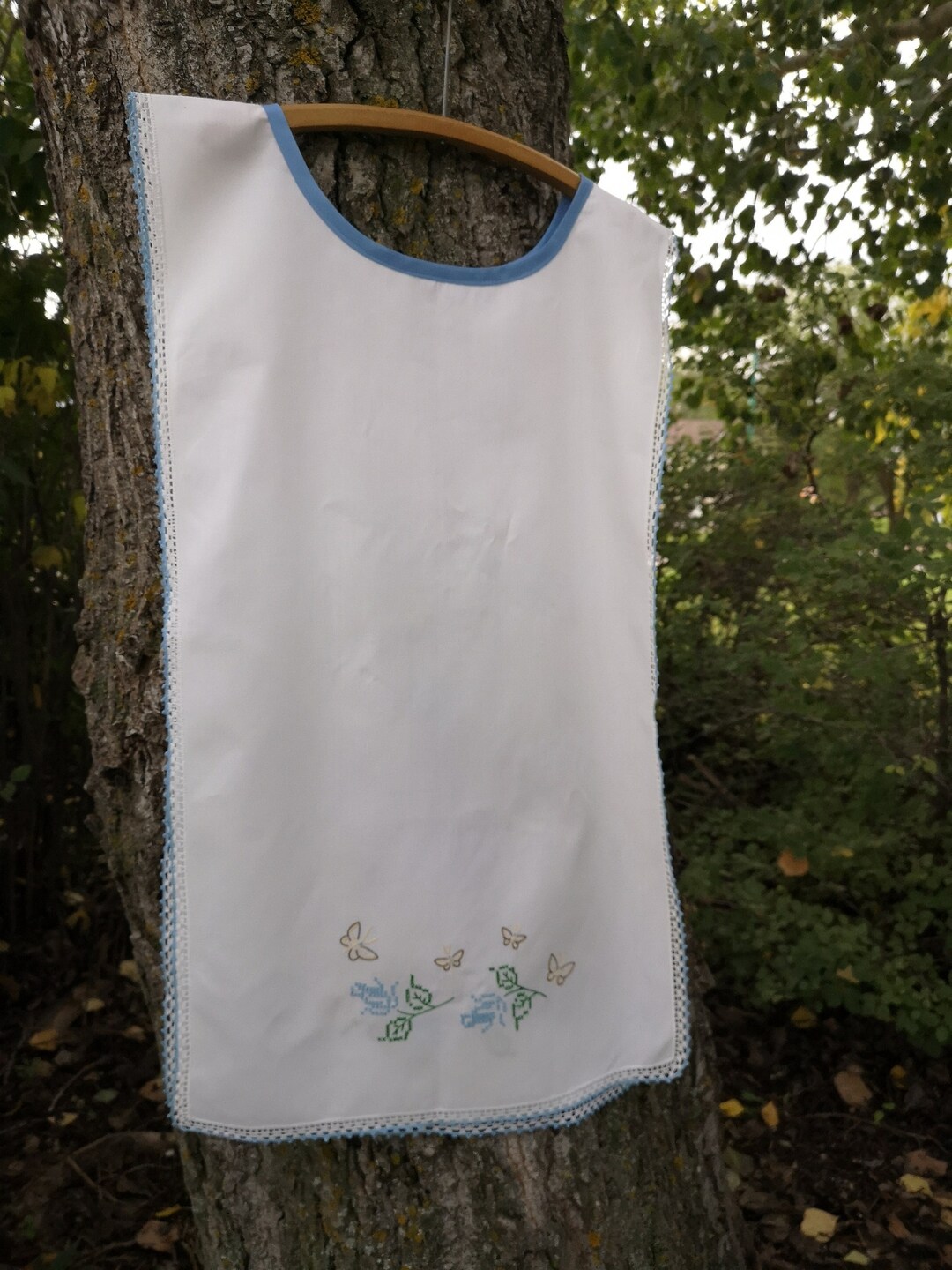White Embroidered Scapular, Butterfly Monostole, Lay Church Leader ...