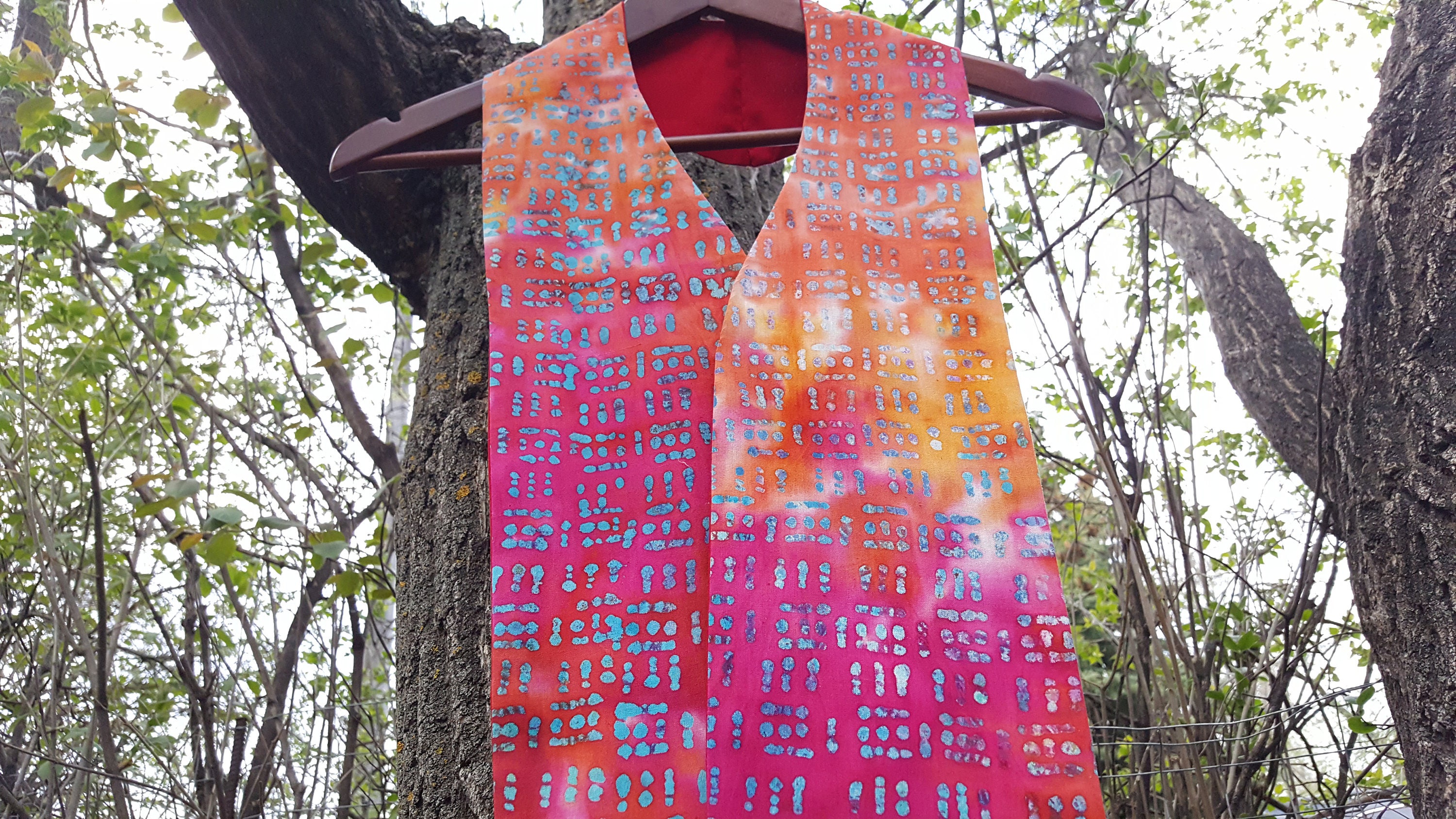 Batik Clergy Stole, Rainbow Clergy Stole, Clergy Stole Red, Reversible ...