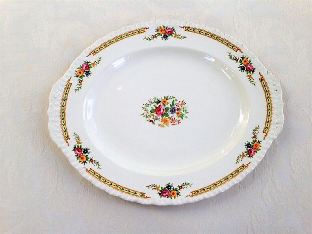 Grindley England Platter in Ivory and Floral Design - Etsy