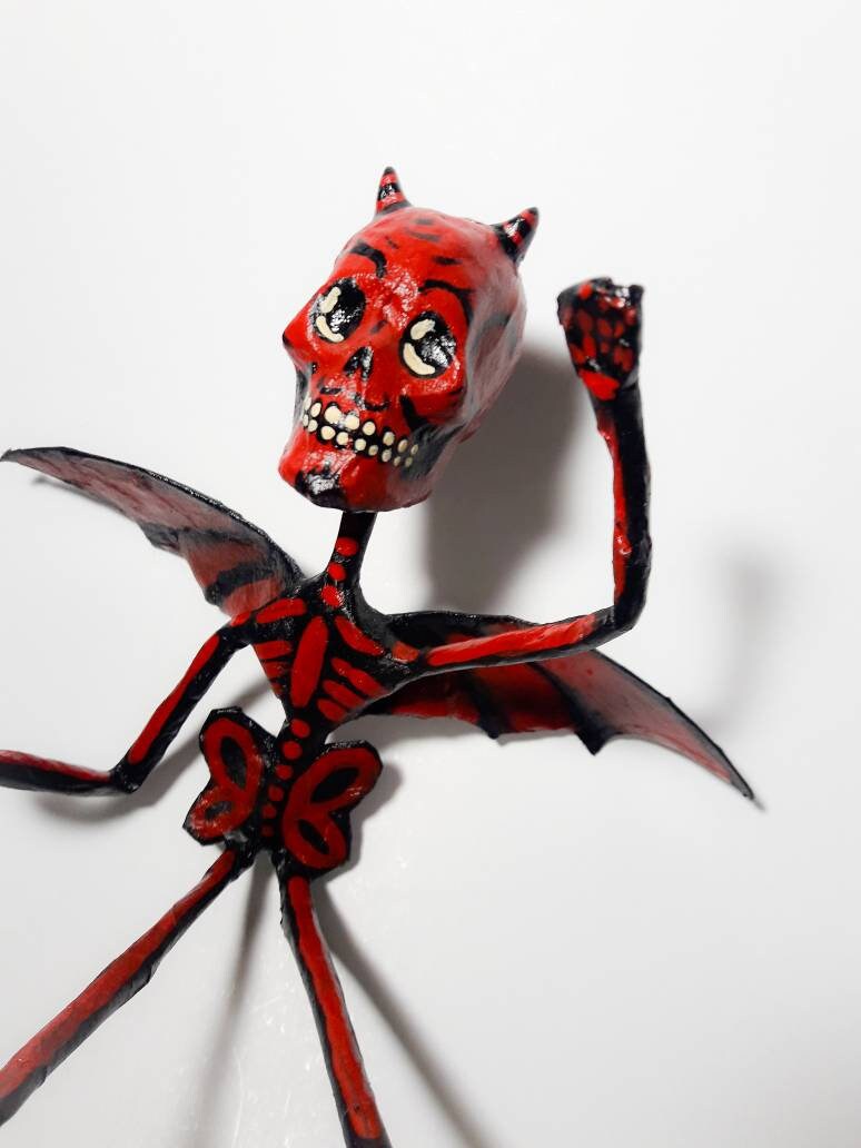 Mexican devil, paper sculpture, papier maché, cartonería, mexican ...