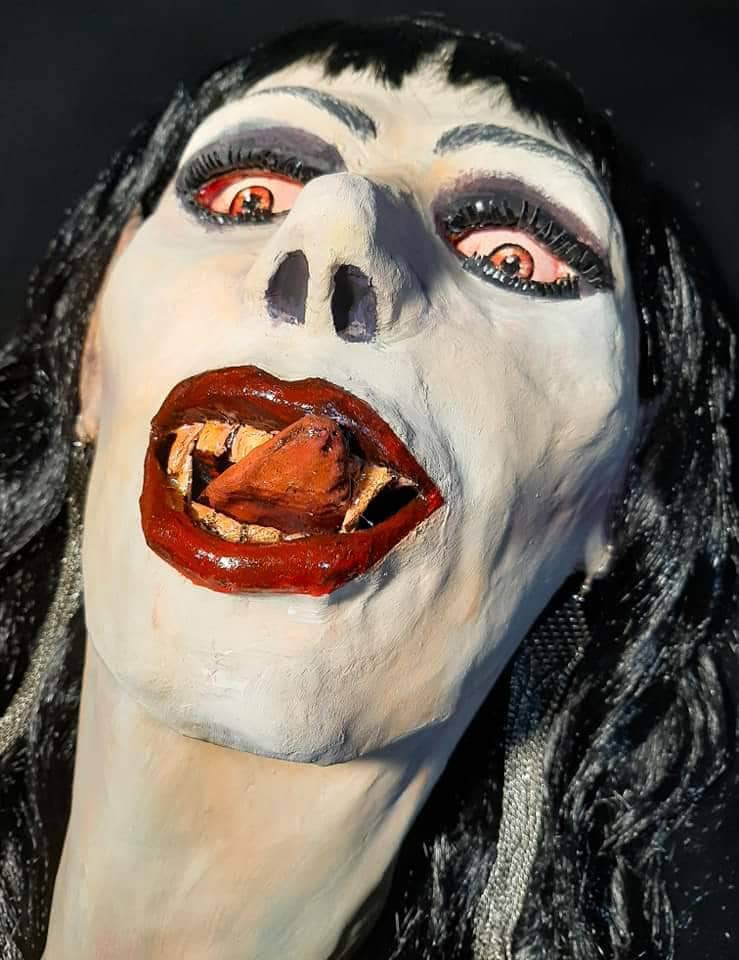 Decorative Vampire Female Head for Wall, Fake Taxidermy, Paper ...