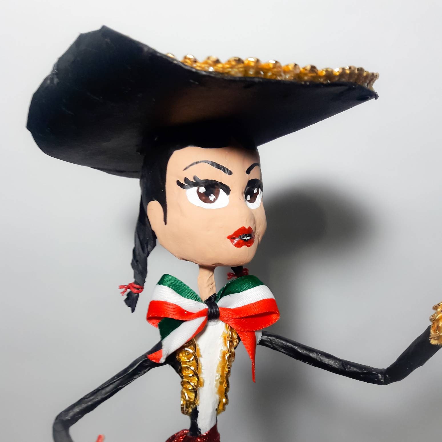 Mexican Doll mariachi girl Papercraft papier mache paper | Etsy