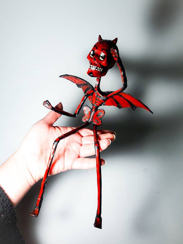 Mexican Devil Paper Sculpture Papier Maché Cartonería | Etsy