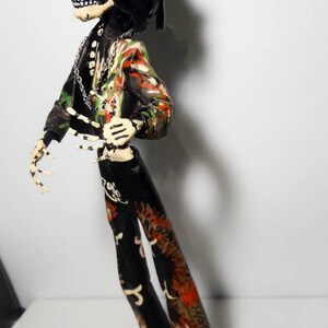 Jimmy Page Skull Figure. Paper Sculpture. Papier Mache Figure ...