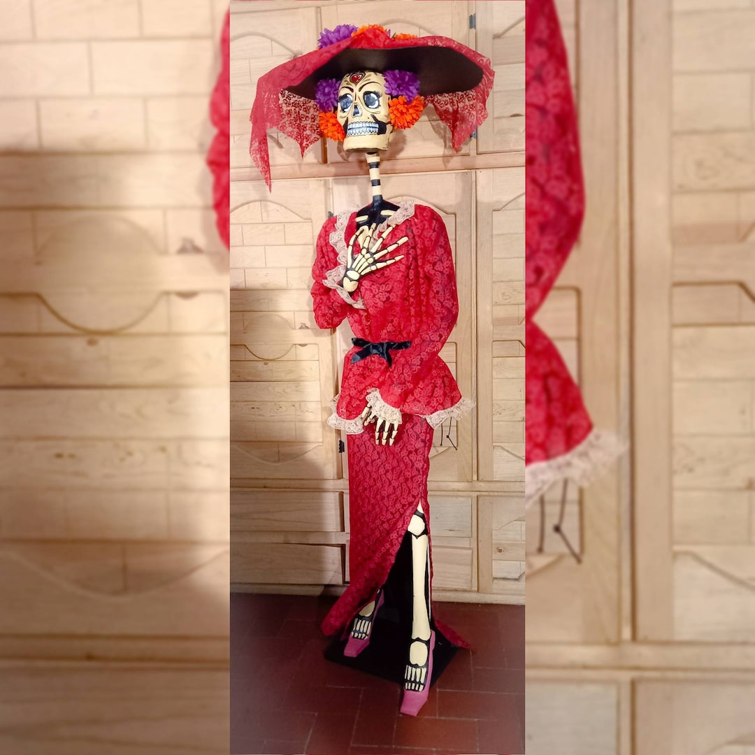 Mexican Catrina Traditional Large Size. 5.3 Feet 160 Cm - Etsy