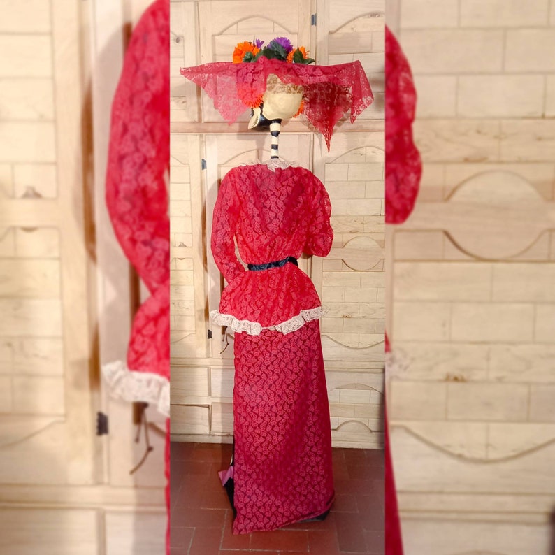 Mexican Catrina Traditional, Large Size. 5.3 Feet (160 Cm) Cardboard ...