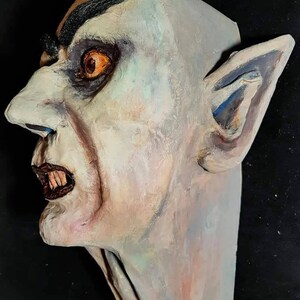 Decorative Vampire Head for Wall, Fake Taxidermy, Paper Sculpture ...