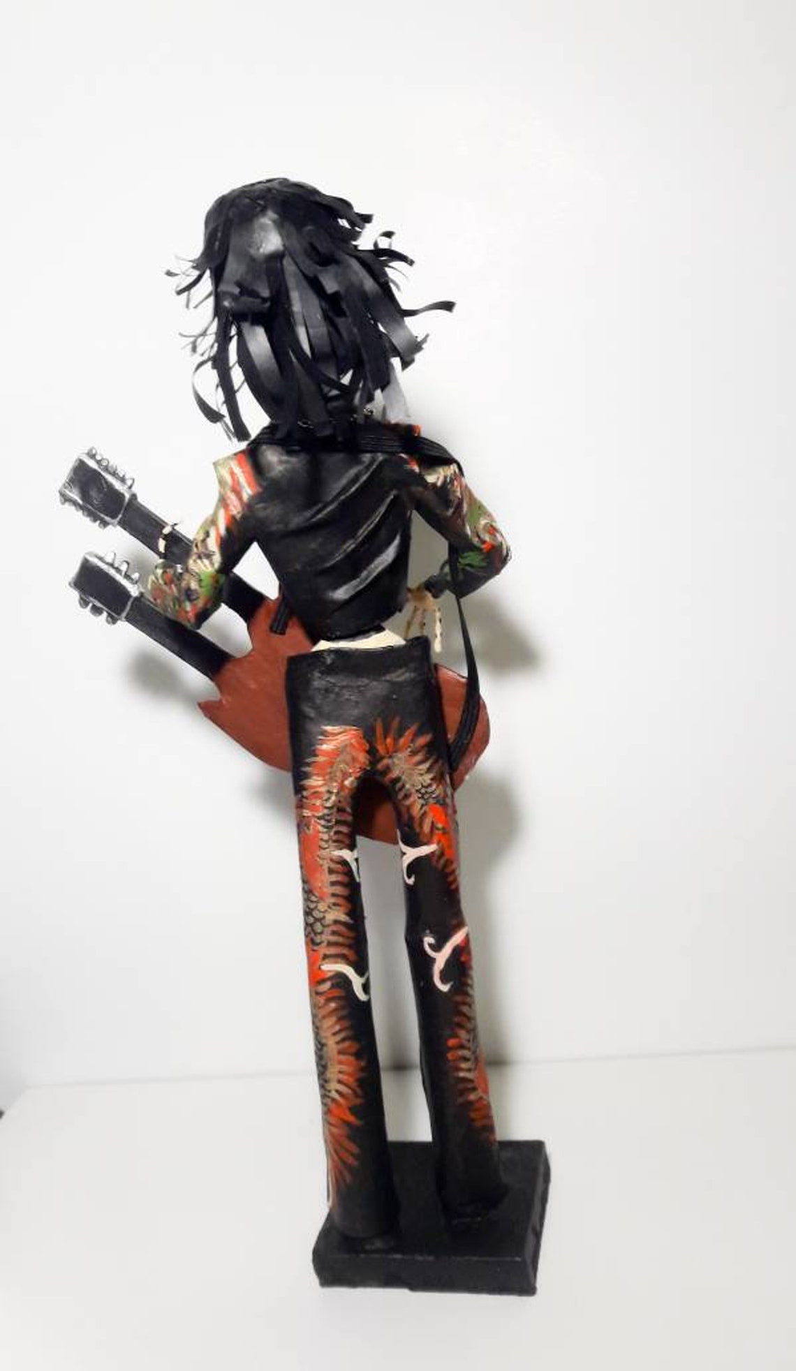 Jimmy Page Skull Figure. Paper Sculpture. Papier Maché Figure. - Etsy