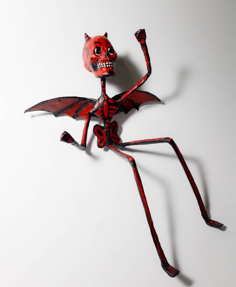Mexican Devil Paper Sculpture Papier Maché Cartonería | Etsy