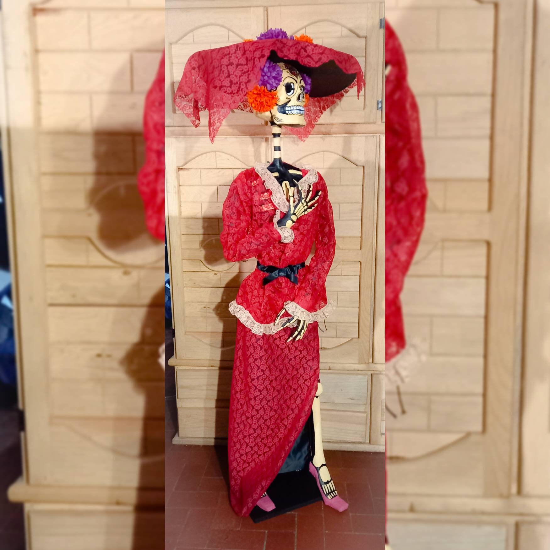 Mexican Catrina Traditional, Large Size. 5.3 Feet (160 Cm) Cardboard ...
