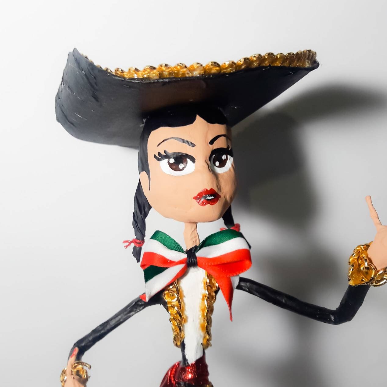 Mexican Doll Mariachi Girl Papercraft Papier Mache Paper - Etsy