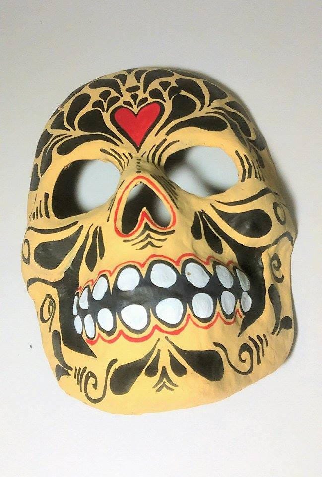 Mexican Skull Mask Made of Paper Mache - Etsy