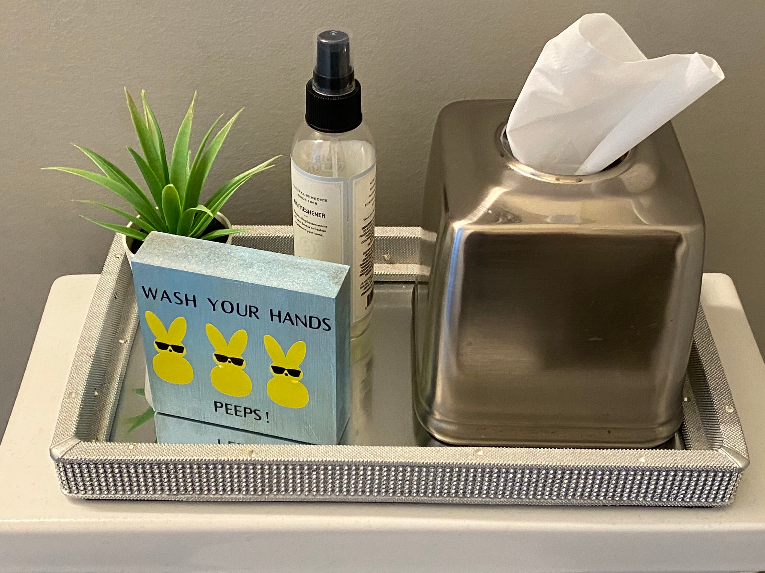 Wash Your Hands Bathroom Sign| Spring Decor| Peeps Sign| Easter Sign ...