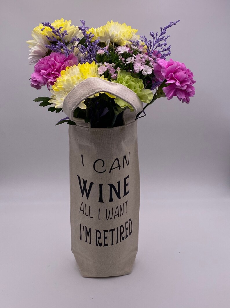 Retirement Gift Retirement Wine Bag Wine Gift Wine Tote | Etsy