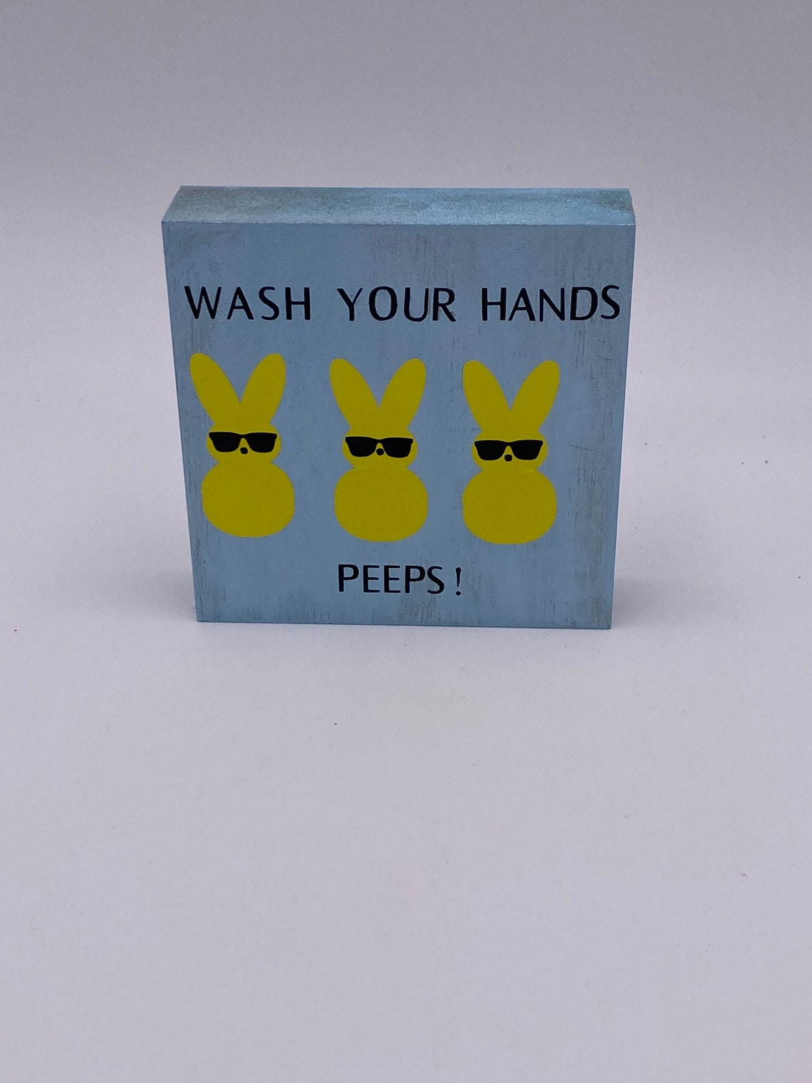 Wash Your Hands Bathroom Sign| Spring Decor| Peeps Sign| Easter Sign ...
