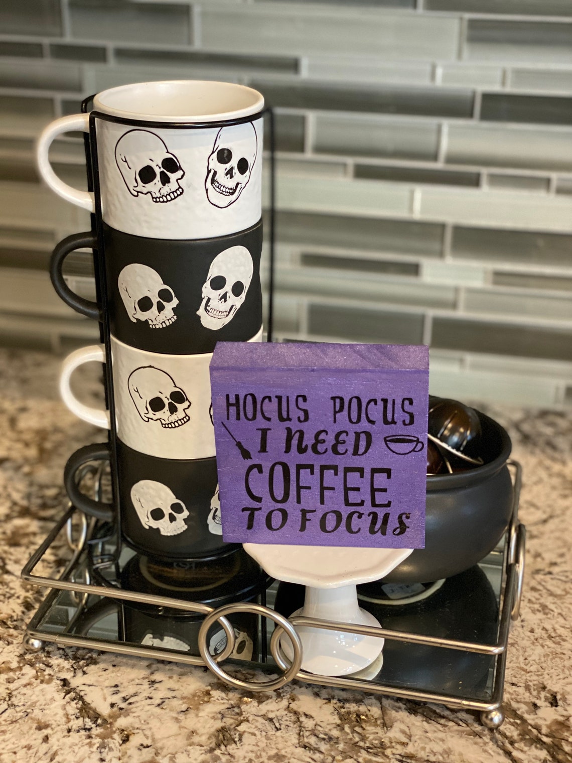 Hocus Pocus I Need Coffee to Focus Decor|party Favor|halloween Tiered ...