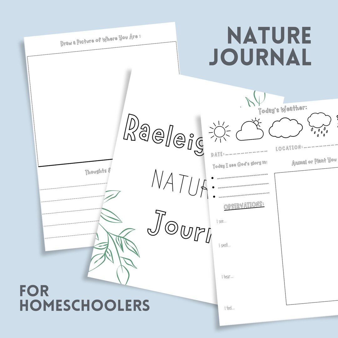 Charlotte Mason Inspired Nature Journal for Homeschool | Spiral Bound ...