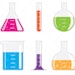 Chemistry Set, Clip Art, Test Tubes, Erlenmeyer Flask, Bubbling Liquid ...