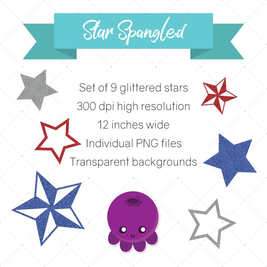 Star Spangled, Clip Art, Glitter Graphics, Red White and Blue, Fourth ...