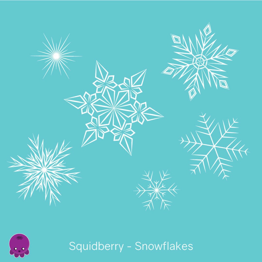 Delicate Snowflakes, Clip Art, Elegant Snow, Christmas Scrapbook ...