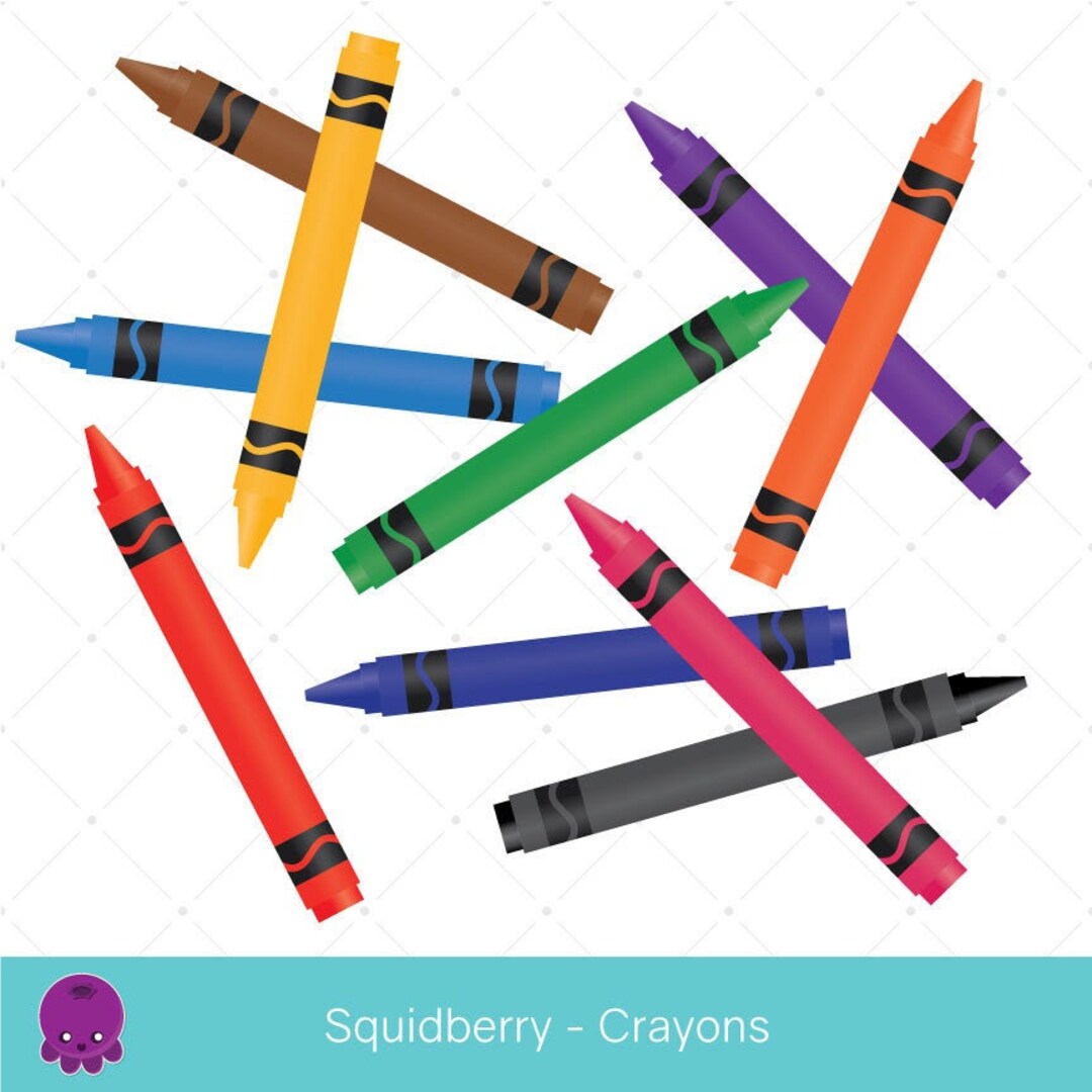 Crayon Clip Art, Scrapbook Supplies, Teacher Art, Kids Scrapbook ...