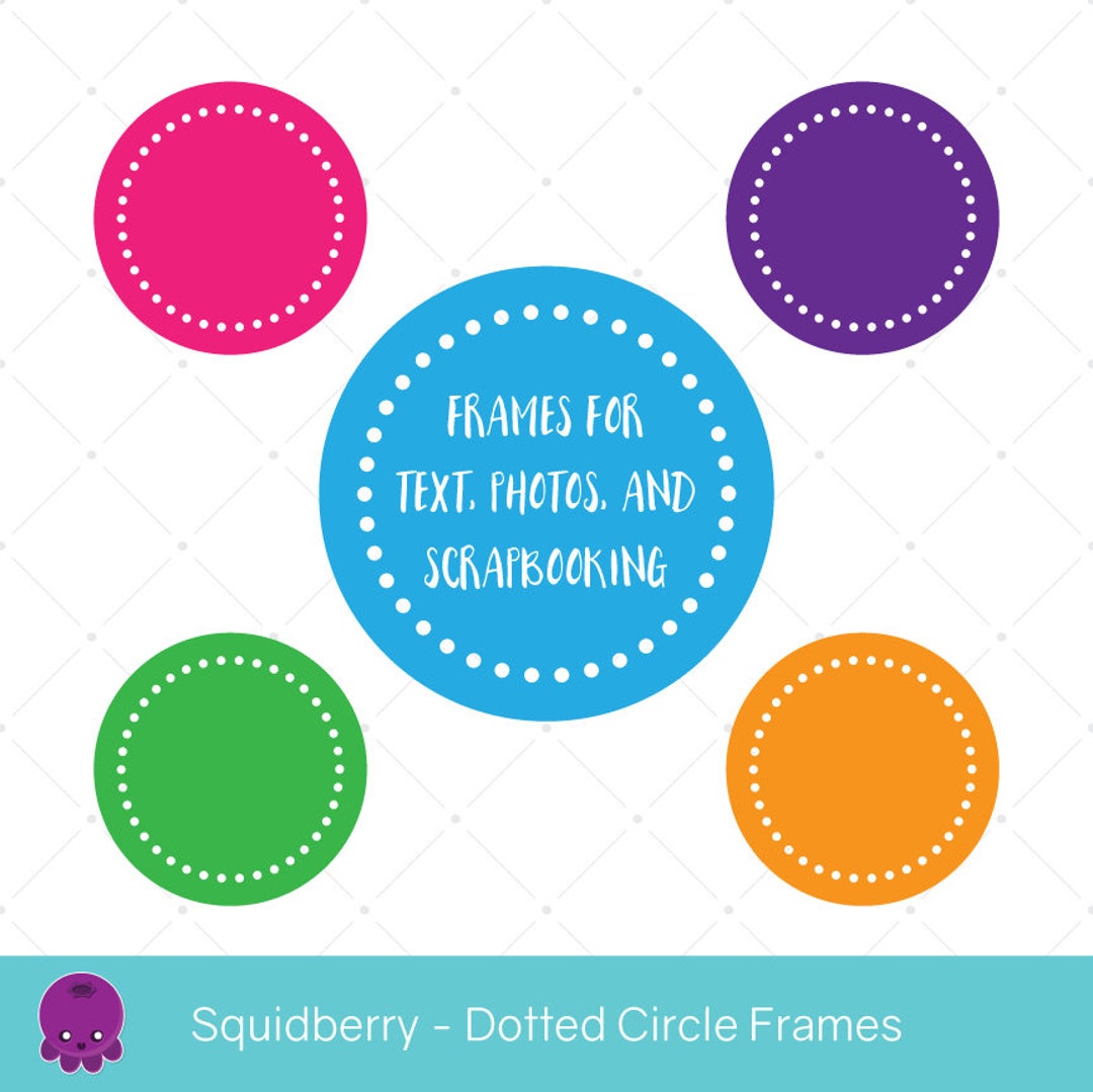 Dotted Circle Frames, Clip Art, DIY Graphics, Polka Dots, Lace Circle ...