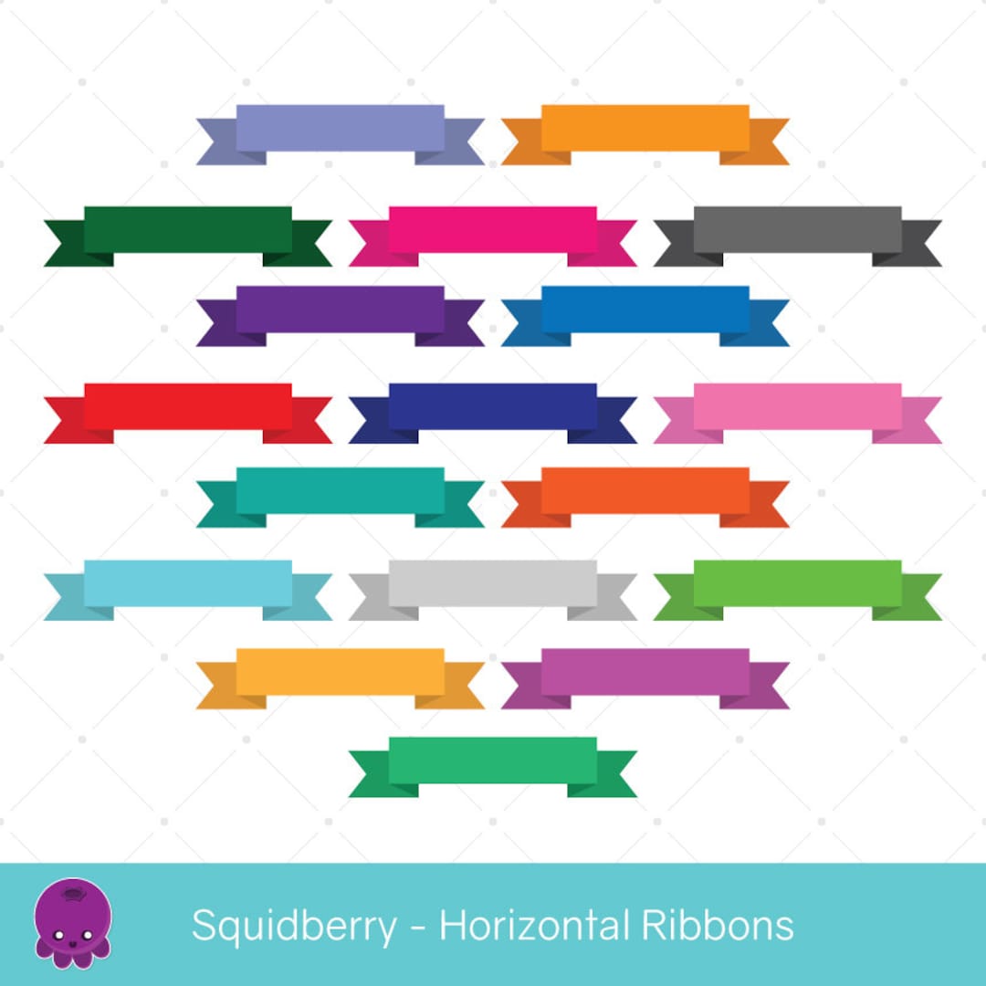 Ribbon Banners, Clip Art, Scrapbook Supplies, Horizontal Ribbons ...