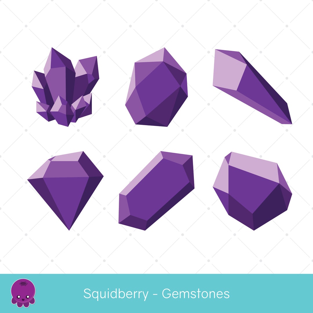 Purple Crystals, Clip Art, Amethyst Gemstone, Jewel Art, Scrapbook Art ...