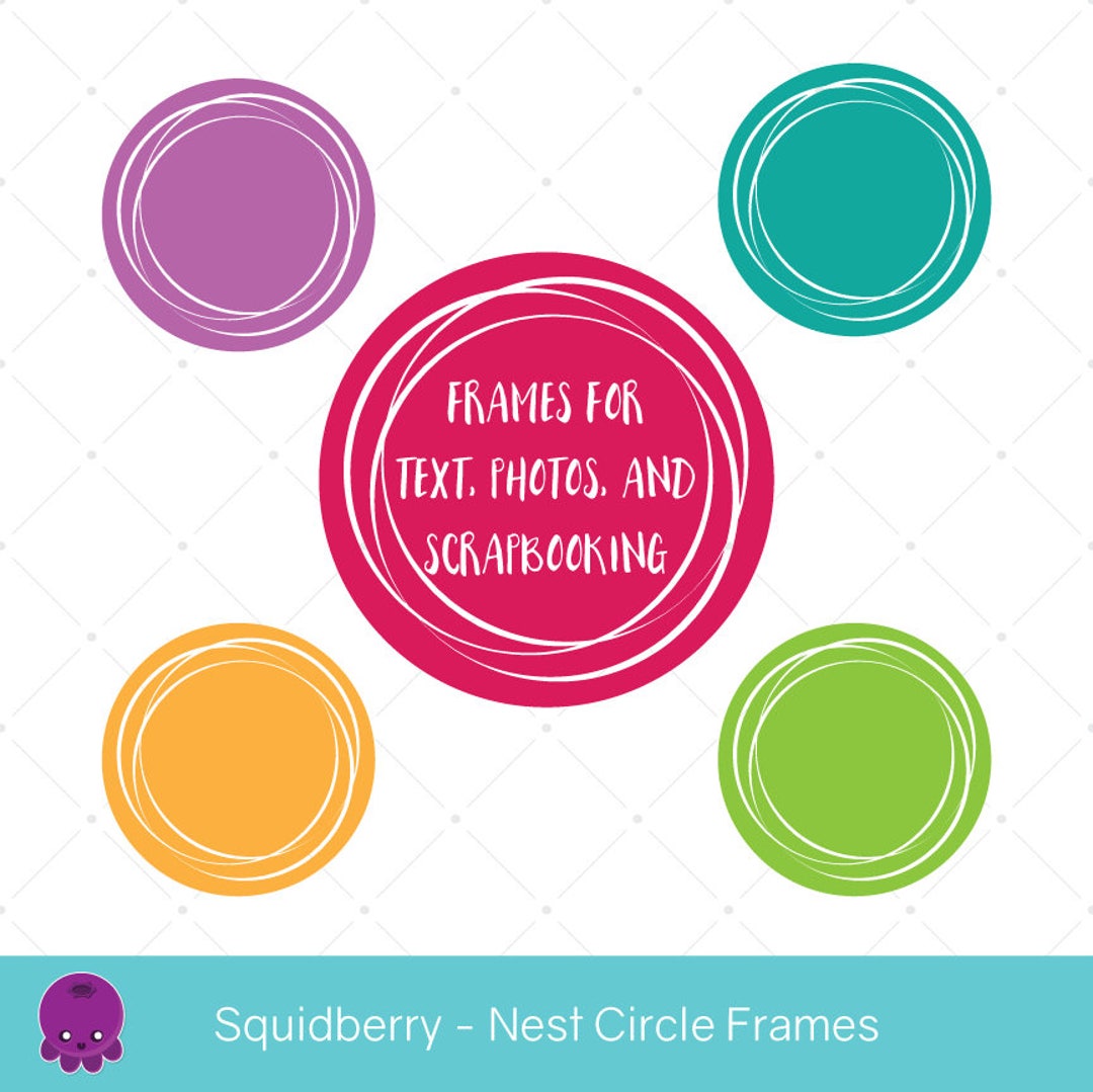 Nest Circle Frames, Clip Art, DIY Graphics, Organic Drawing, Photo ...