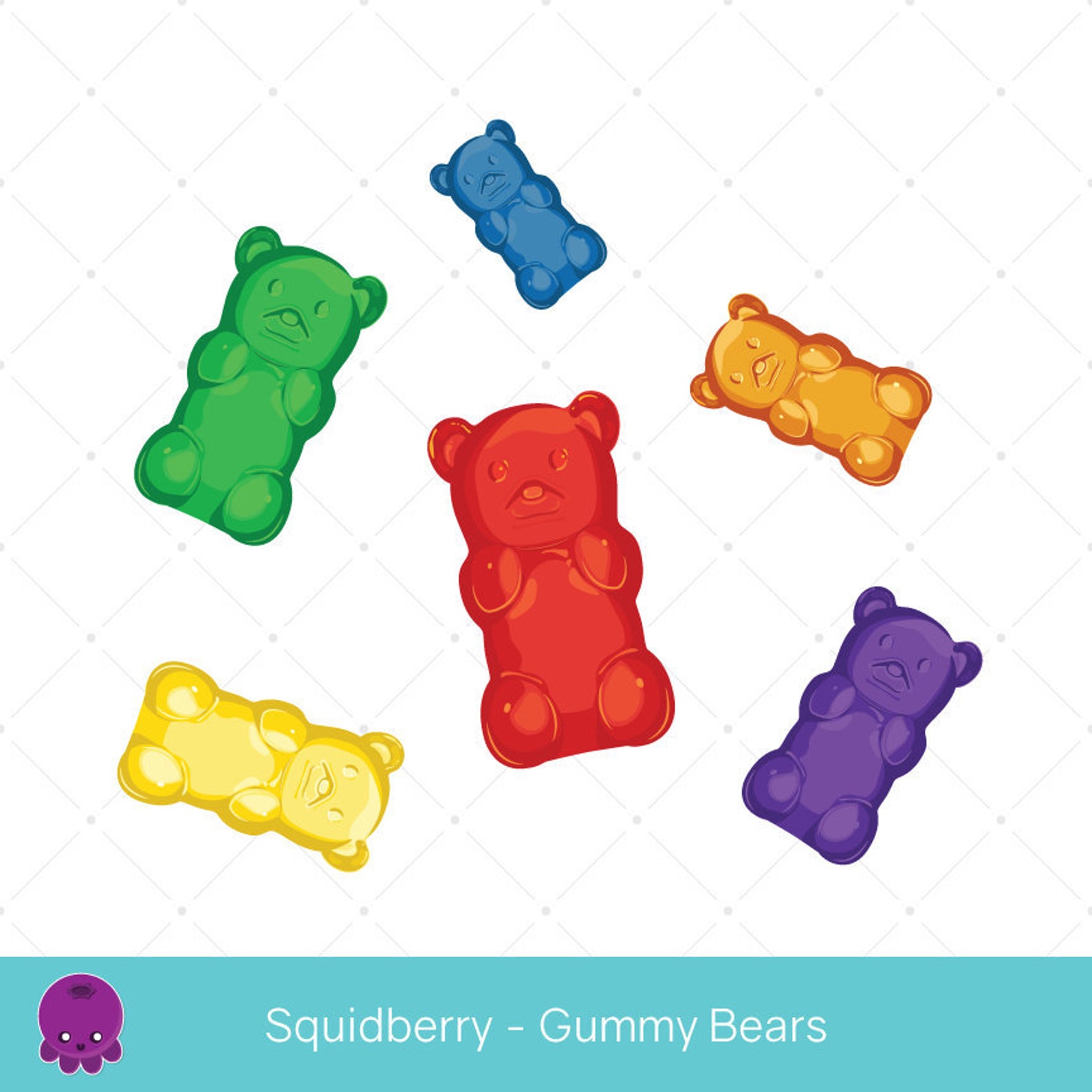 Gummy Bears, Clip Art, Candy Scrapbook, Kid's Party, Realistic ...