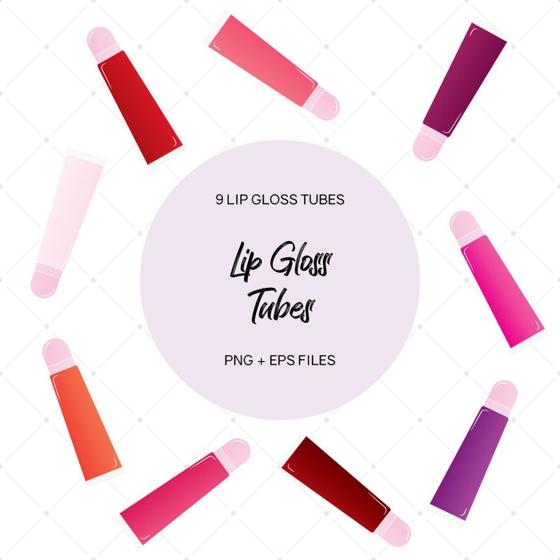 Lip Gloss Tubes, Clip Art, Graphic Design, Beauty Product, Cosmetics ...