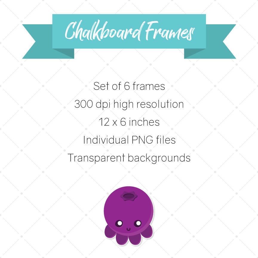 Chalk Board Frames, Label Style, Black Frames, Clip Art, Scrapbook ...